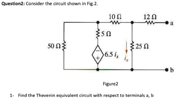 Question 2: Consider the circuit shown in Fig. 2. 1002 12 a 5 50 25 b ...