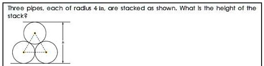 SOLVED: Three pipes each of radius stack? are stacked as shown What Is ...