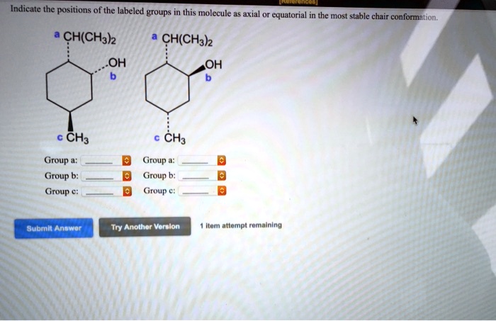 Indicate the positions of the labeled groups in this...