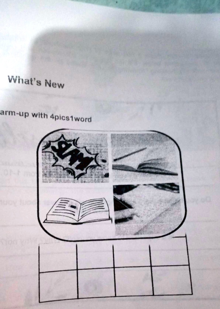 SOLVED: Task 1: Warm-up with 4 Pics 1 Word