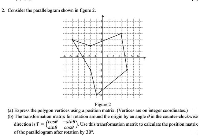 SOLVED: Consider the parallelogram shown in figure 2 Figure (a) Exprss ...