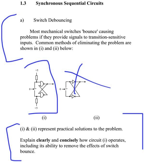 Solved Synchronous Sequential Circuits Switch Debouncing Most 4202