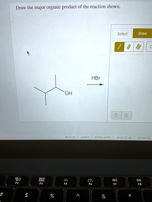 SOLVED: Draw the major organic product of the reaction shown: Select ...