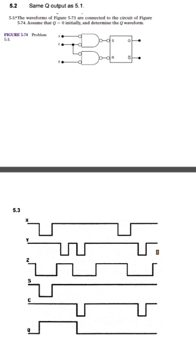 SOLVED: 5.3 The waveforms of Figure 5-73 are connected to the circuit of Figure 5-74. Assume ...
