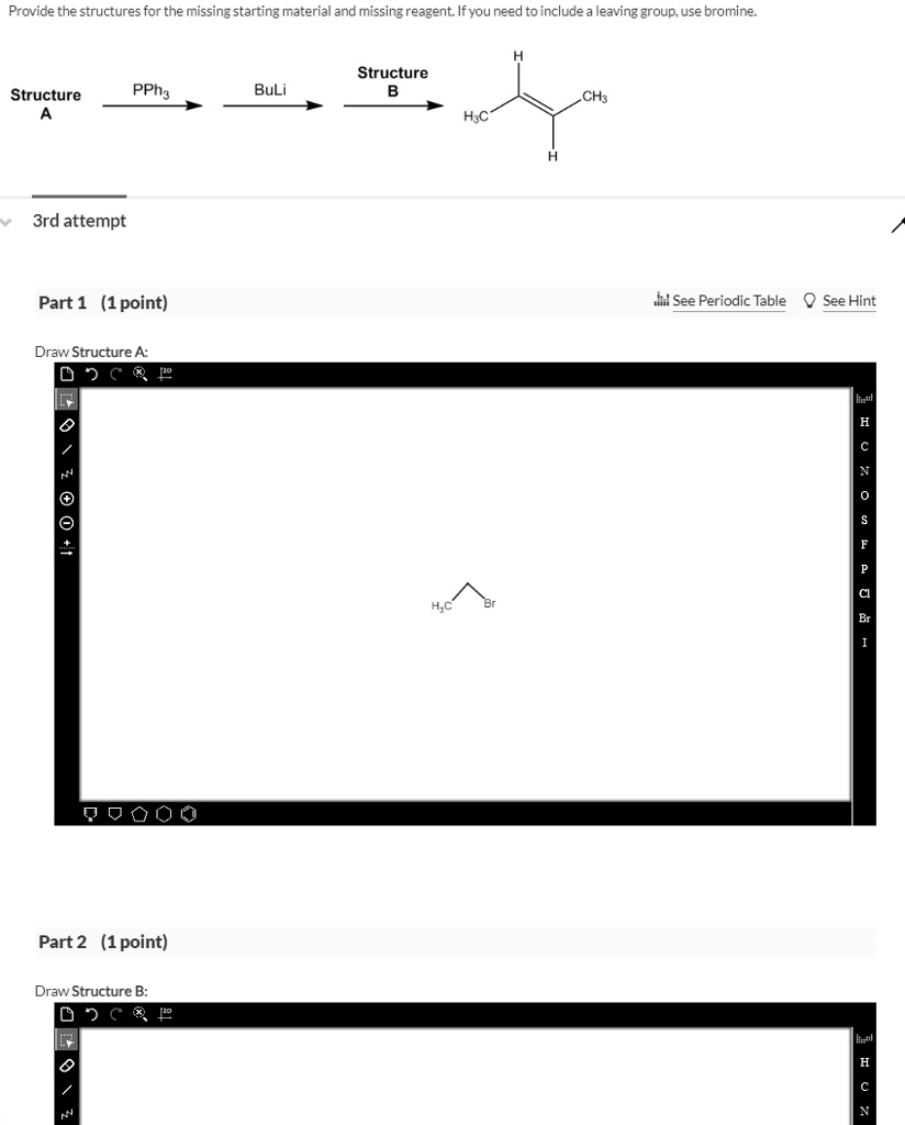 Provide the structures for the missing starting material and missing reagent. If you need to ...