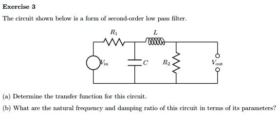 Exercise 3 The circuit shown below is a form of second-order low pass filter. R1 L 00000 Vin C ...