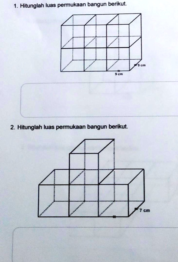 SOLVED: Hitunglah Luas Permukaan Bangun Berikut. Hitunglah luas ... SOLVED: Hitunglah Luas Permukaan Bangun Berikut. Hitunglah luas ...