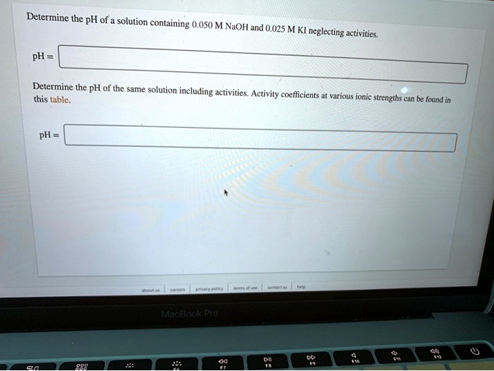 determine the ph of solution containing 0050 m naoh and 0025 m kl ...