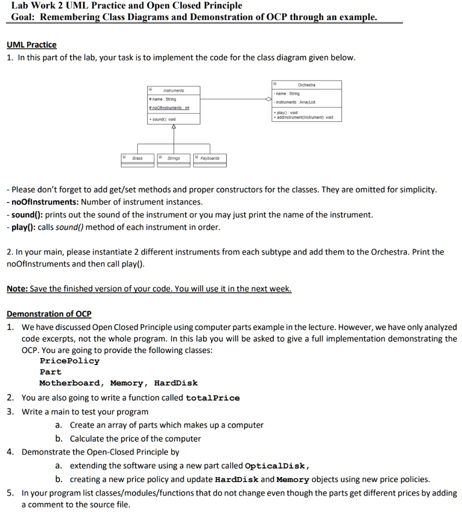 lab work 2 uml practice and open closed principle goal remembering ... lab work 2 uml practice and open closed principle goal remembering ...