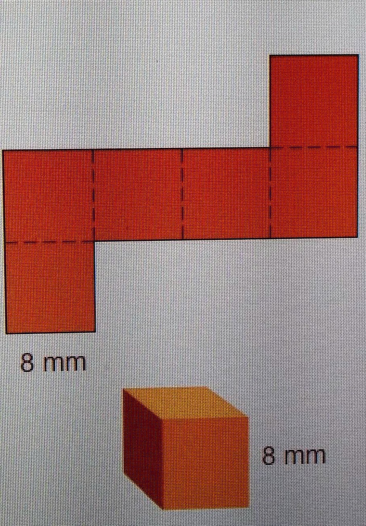 This is a picture of a cube and the net for the cube. What is the ...
