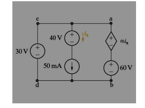 SOLVED: Consider the circuit shown in (Figure 1). Suppose that α = 1200 ...