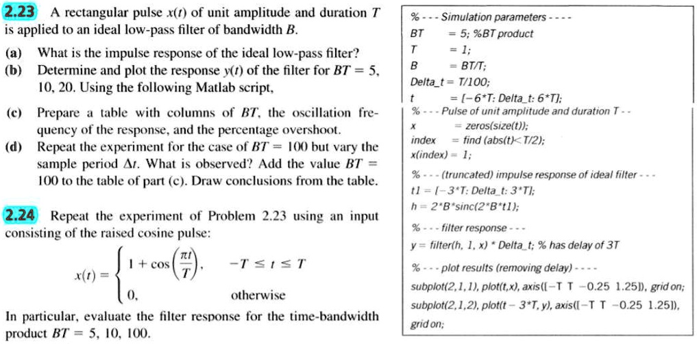 SOLVED: Can you explain how to solve problem 2.24? 2.23 A rectangular ...