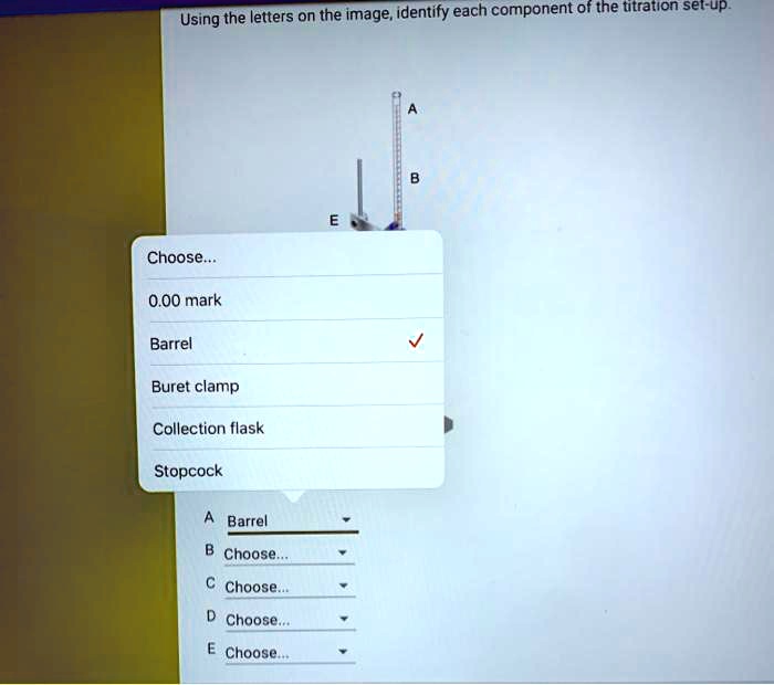 SOLVED: Using the letters on the image, identify each component of the ...