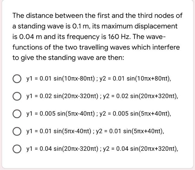 SOLVED: The distance between the first and the third nodes of a ...