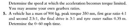 SOLVED: Determine the speed at which the acceleration becomes torque ...