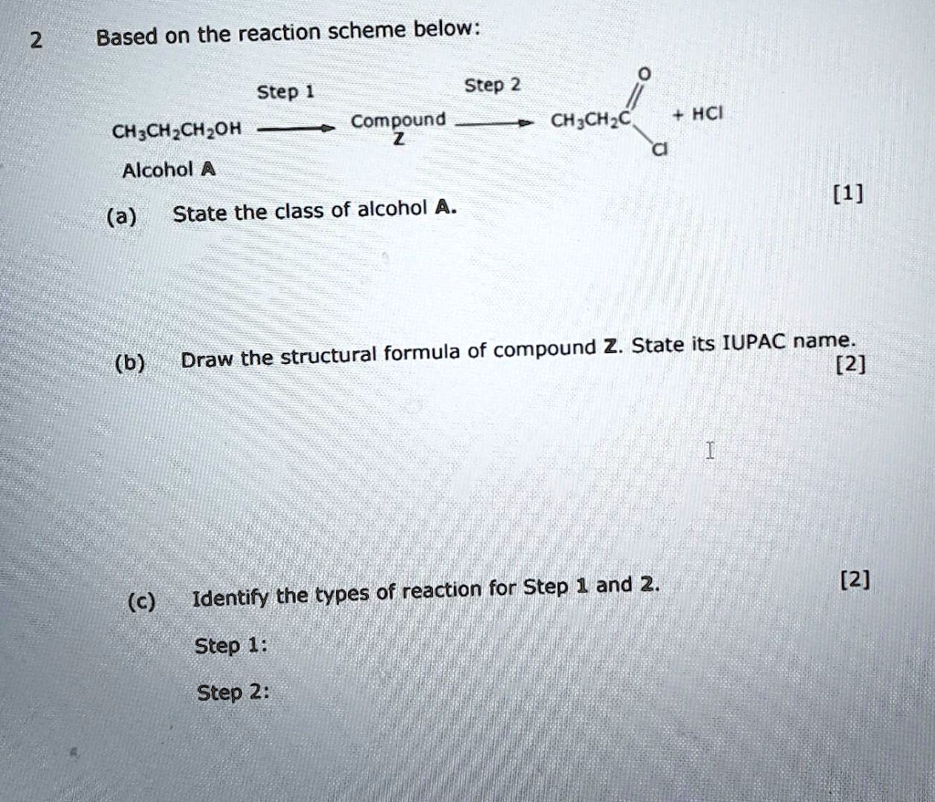 VIDEO solution: Based on the reaction scheme below: Step 2: Compound Z ...