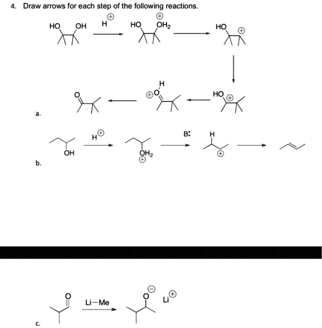SOLVED: Draw arrows for each step of the following reactions: HO OH HO ...