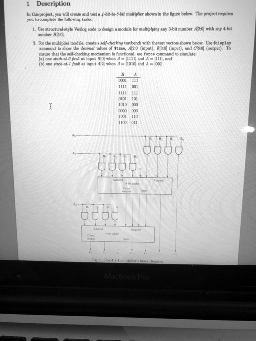SOLVED: Text: Description In this project, you will create and test a 4 ...