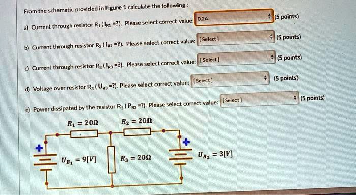 SOLVED: the schematic provided in Figure calculate the following From 024 through resistor Rz ...