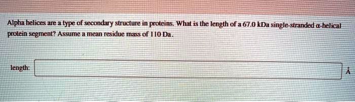 Alpha helices are a type of secondary structure in proteins....