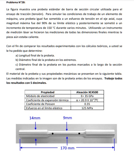 SOLVED: The figure shows a standard circular section bar specimen used ... SOLVED: The figure shows a standard circular section bar specimen used ...