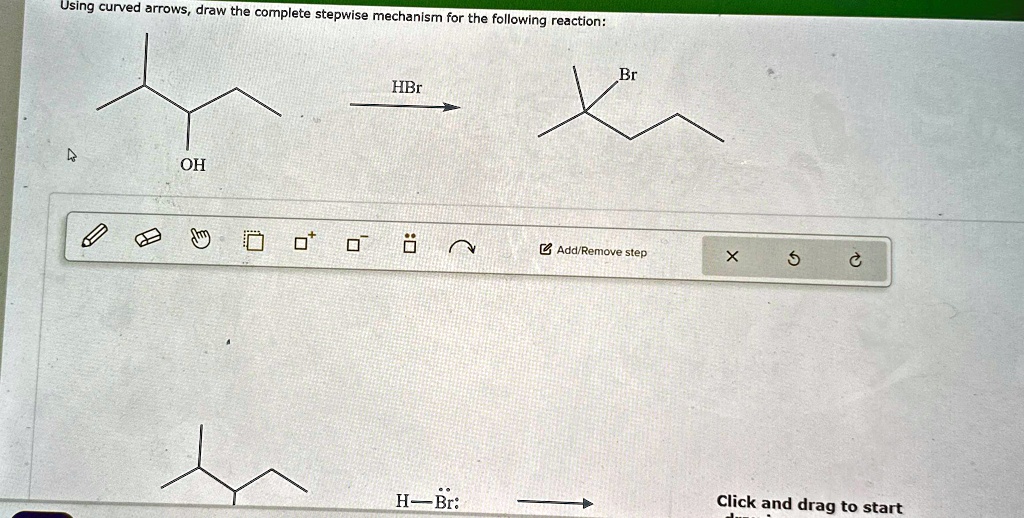 SOLVED: Using curved arrows, draw the complete stepwise mechanism for ... SOLVED: Using curved arrows, draw the complete stepwise mechanism for ...