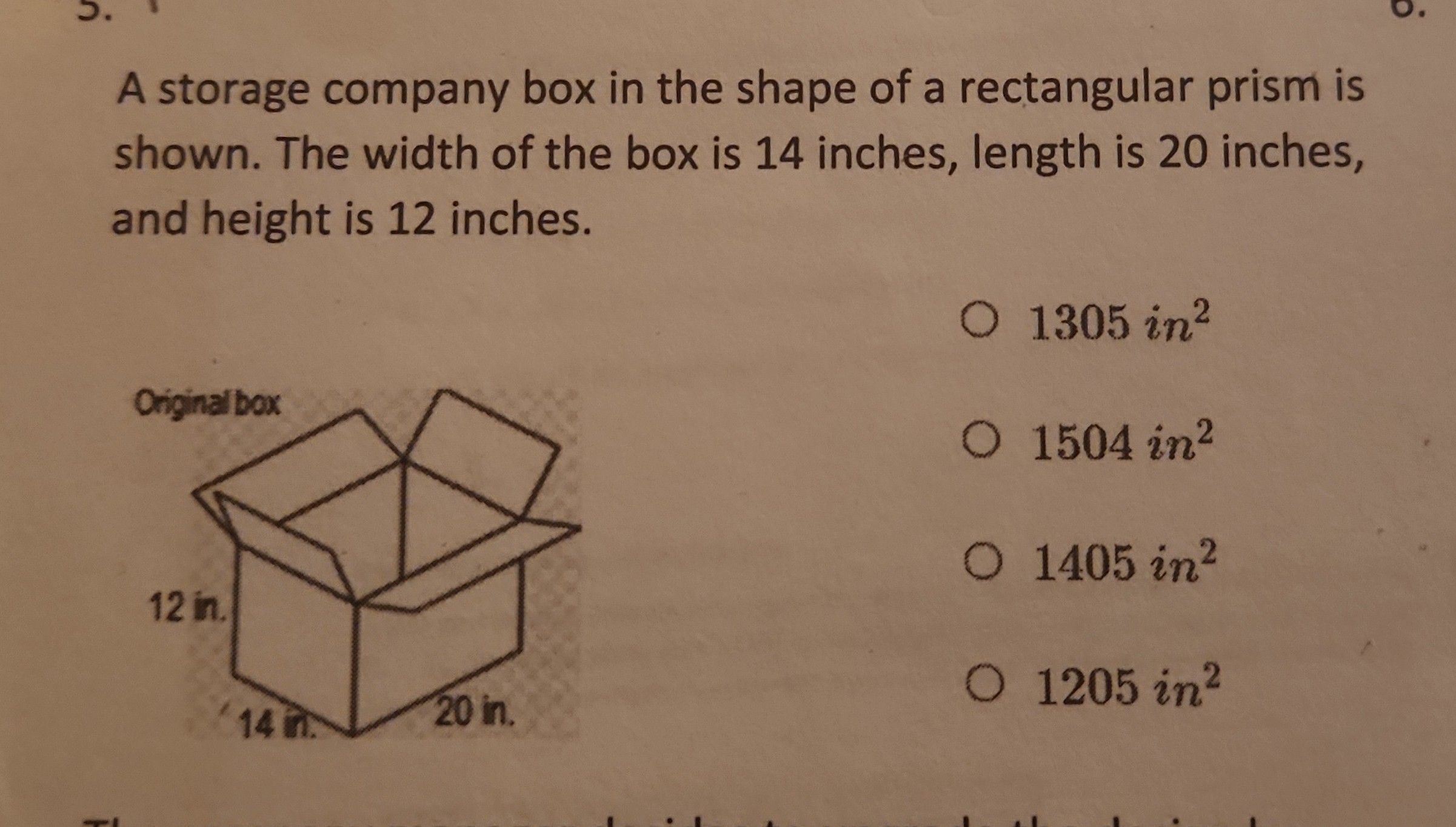 SOLVED: A storage company box in the shape of a rectangular prism is ...