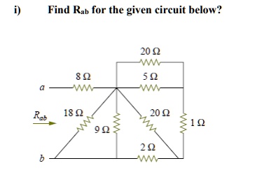 find rab for the given circuit below 20 0 50 rab 18 0 20q 20 43448
