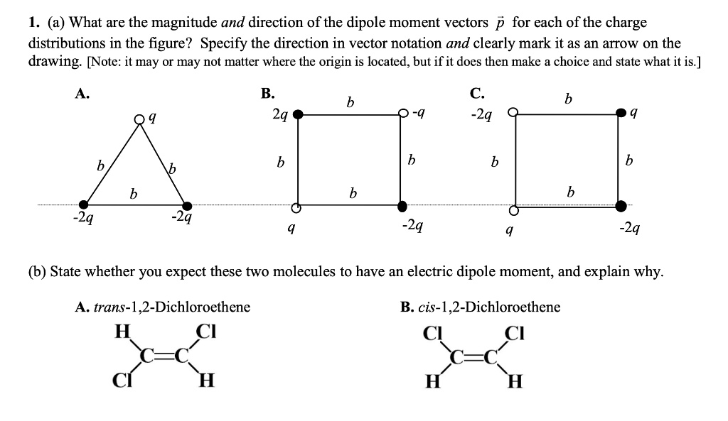 SOLVED: (a) What are the magnitude and direction of the dipole moment ...
