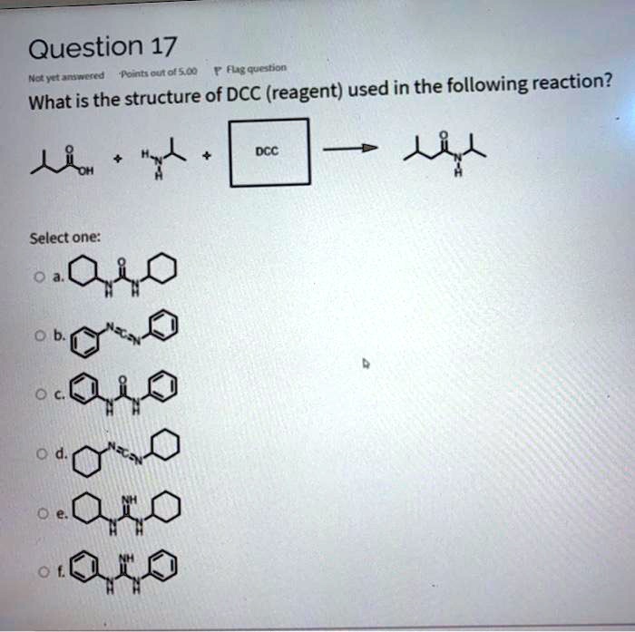 SOLVED: Question 17 Maximum Points: 1 What is the structure of DCC ...