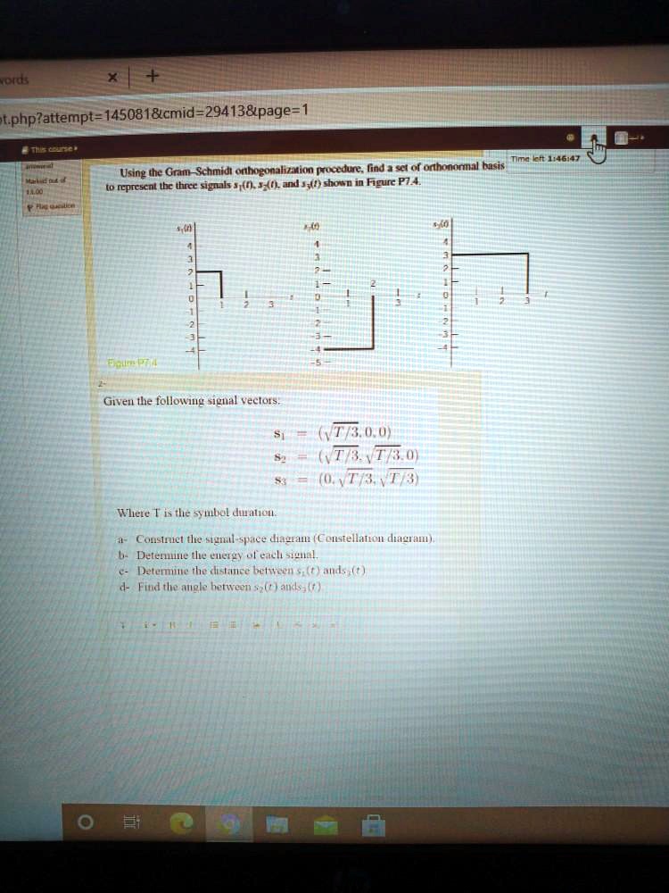 Ords Tphpattempt145081 Cmid29413 Page1 Time Left 14647 Using The Gram Schmidt 