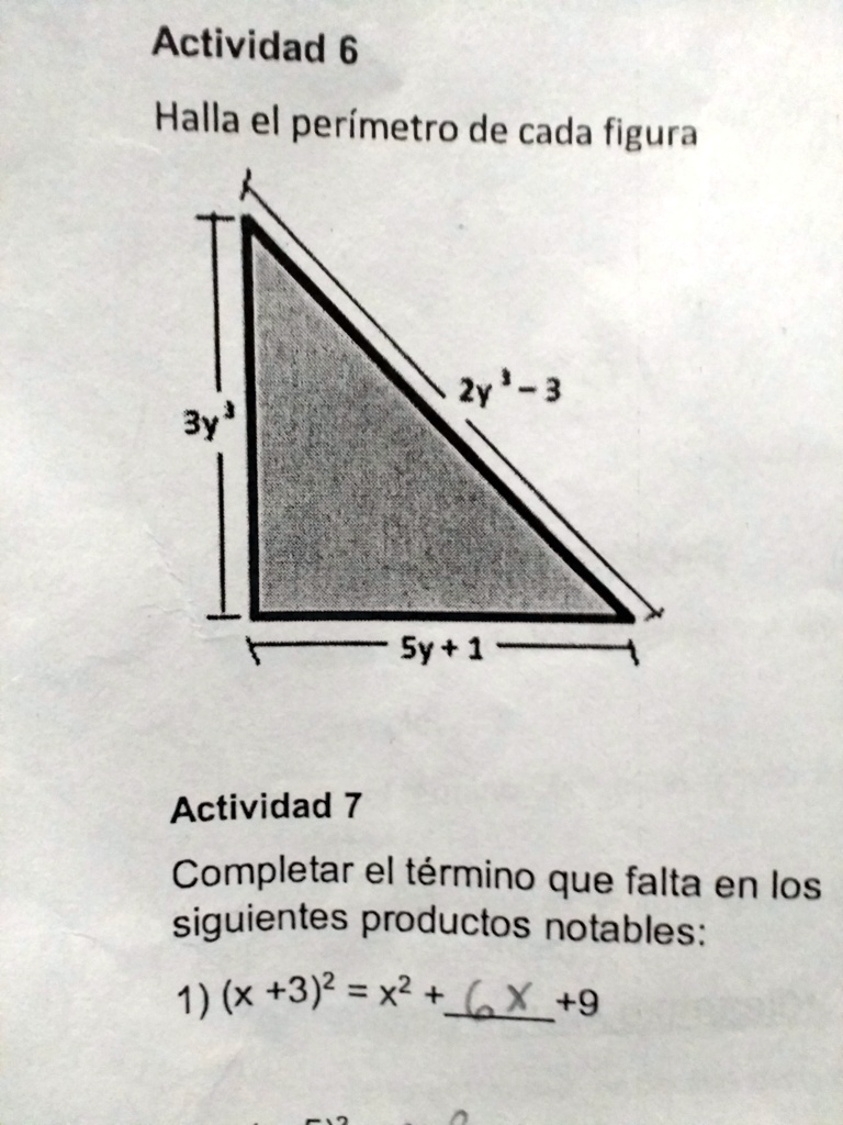 SOLVED: Halla el perímetro de la figura Actividad 6 Halla el perímetro ...