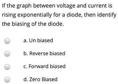 If the graph between voltage and current is rising exponentially for a ...