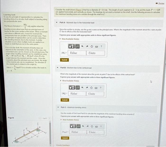 SOLVED: Texts: Revised Consider the shaft shown in Figure 1. It has a ...