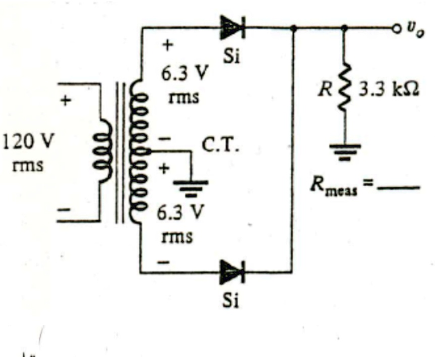 SOLVED: I need help with the circuit diagram below for Full Wave ...