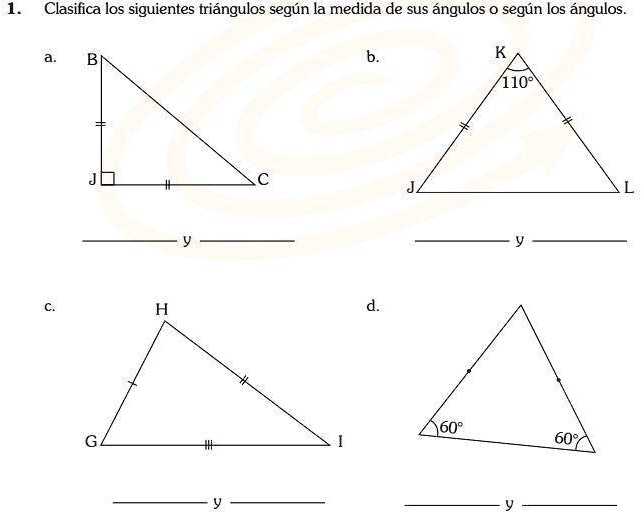 SOLVED: Tarea de Geometria .. Clasifica los siguientes triángulos según ... SOLVED: Tarea de Geometria .. Clasifica los siguientes triángulos según ...