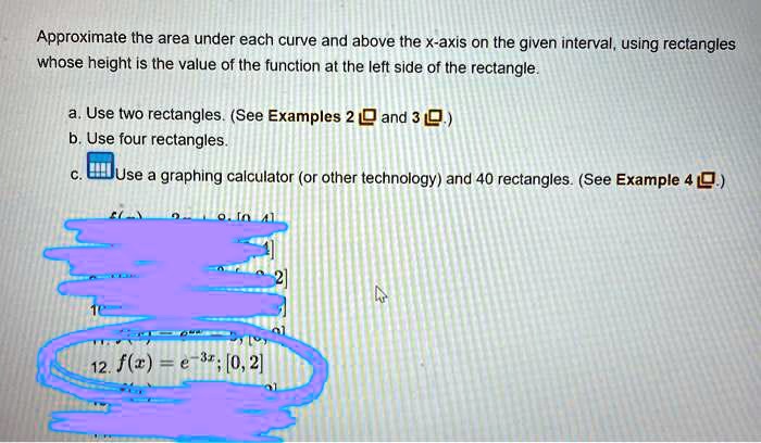 SOLVED: Approximate the area under each curve and above the X-axis on ...