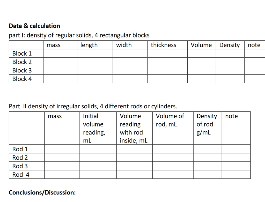 data calculation part i density of regular solids 4 rectangular blocks mass length width ...
