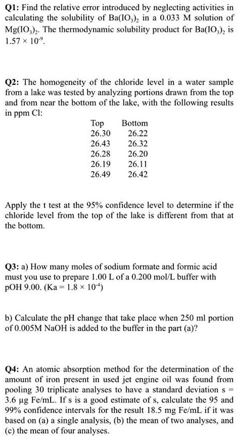 qi find the relative error introduced by neglecting activities in calculating the solubility of ...