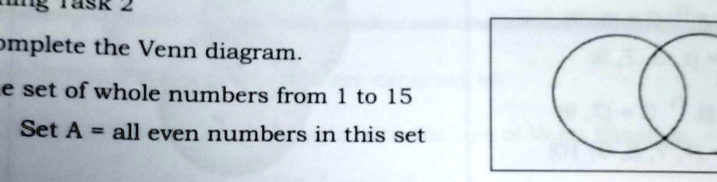 the set of whole numbers from 1 to 15 45 aasn 2 mplete the venn diagram ...