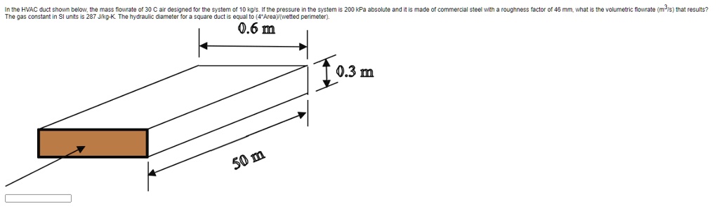 SOLVED: The gas constant in SI units is 287 J/kg-K. The hydraulic ...