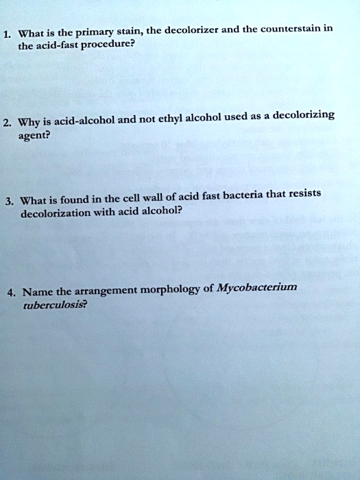 what is the primary stain the decolorizer and the counterstain in the ...