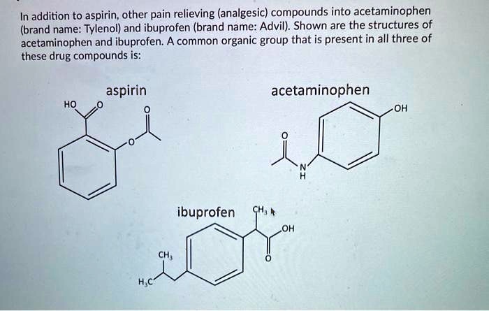 SOLVED: In addition to aspirin; other pain relieving (analgesic ...