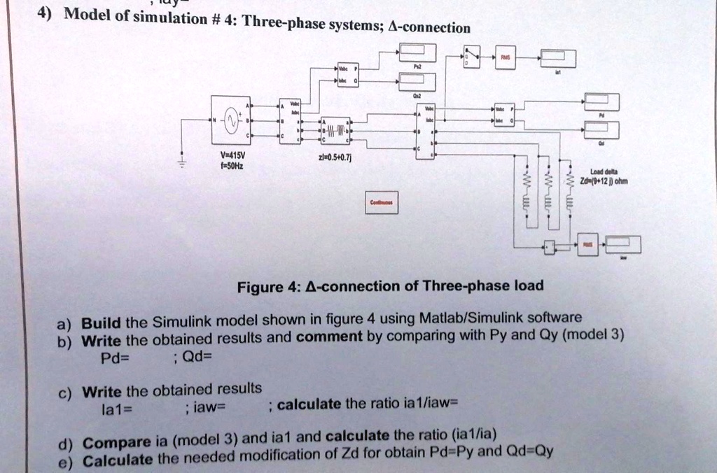 4model of simulation 4 three phase systems connection v415v f50hz ...