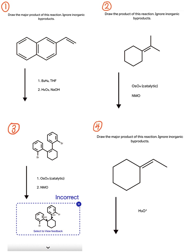 SOLVED: Draw the major product of this reaction. Ignore inorganic ...
