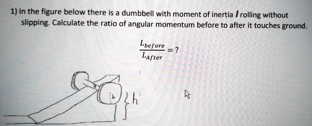 1 in the figure below there is a dumbbell with moment of inertia ...