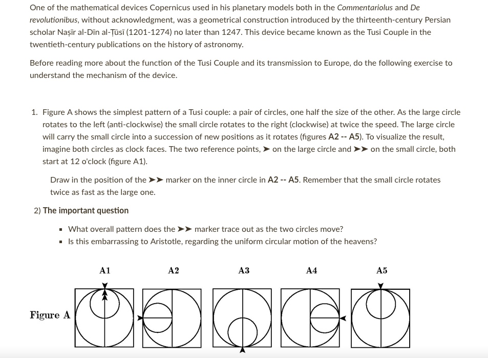 one of the mathematical devices copernicus used in his planetary models ...