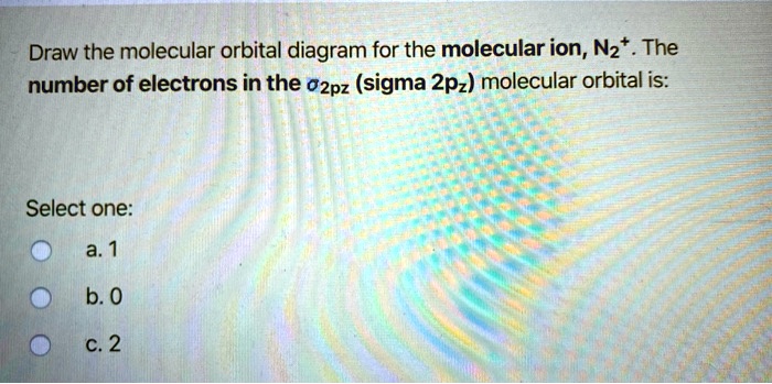 SOLVED: Draw the molecular orbital diagram for the molecular ion, Nz ...