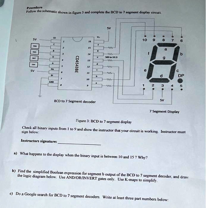 Solved What Happens To The Display When The Binary Input Is Between 10 And 15 Why B Find The