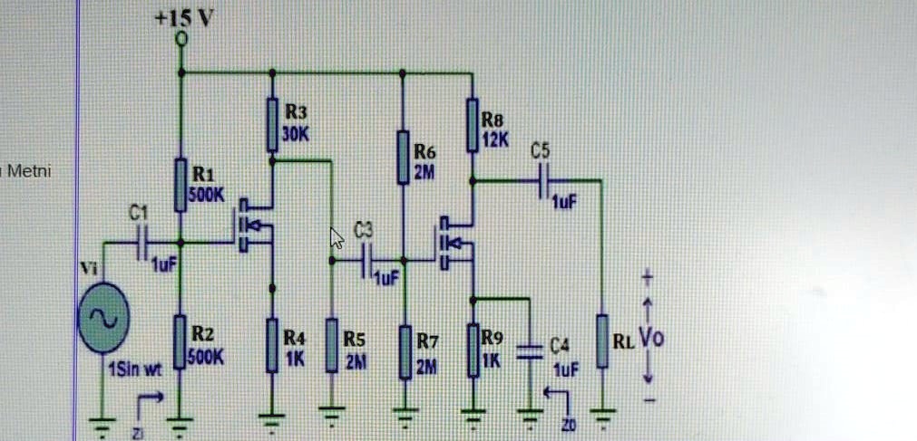SOLVED: In the given two-storey MOSFET amplifier circuit, the MOSFETs ...